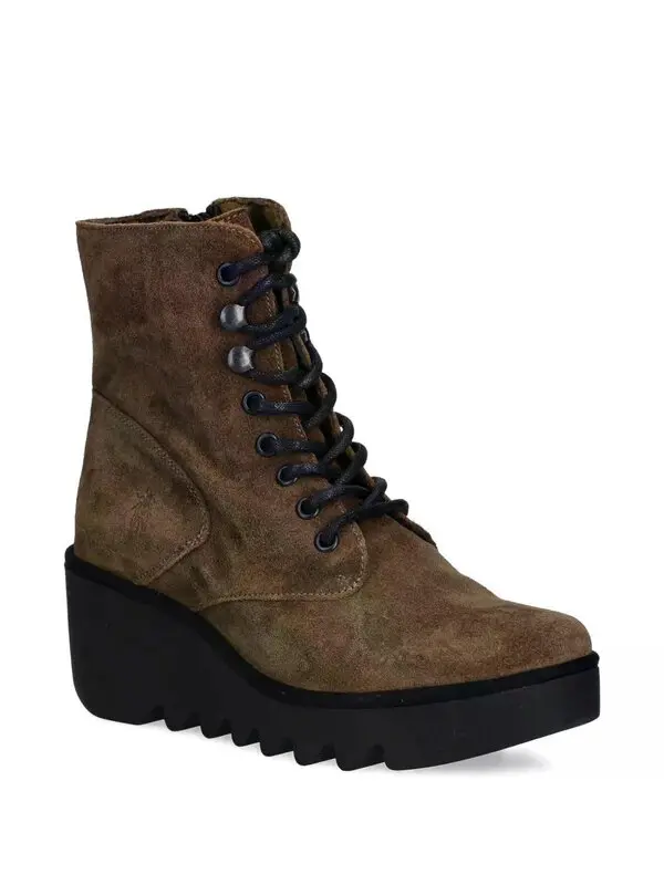 Fly London Lace-up Wedge-heel Boots
