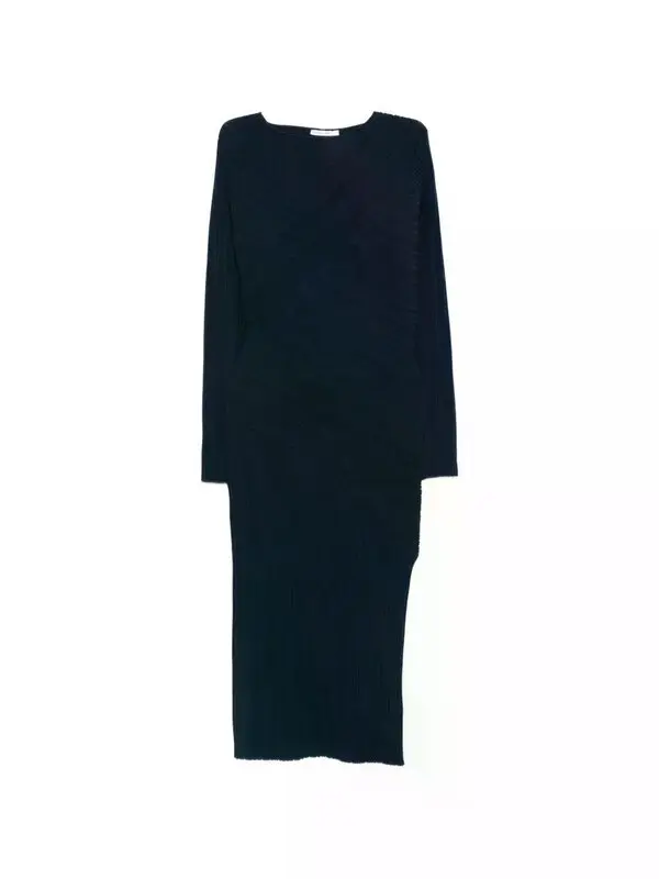 Patrizia Pepe Sculptural Knit Midi Dress - Blue