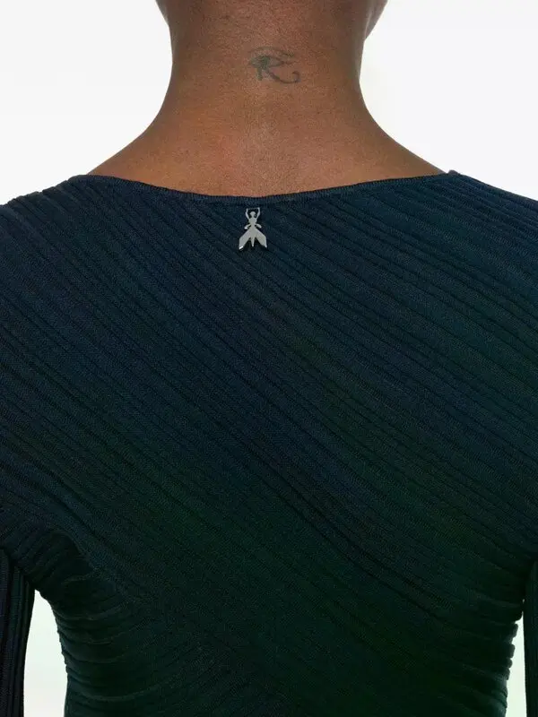 Patrizia Pepe Sculptural Knit Midi Dress - Blue