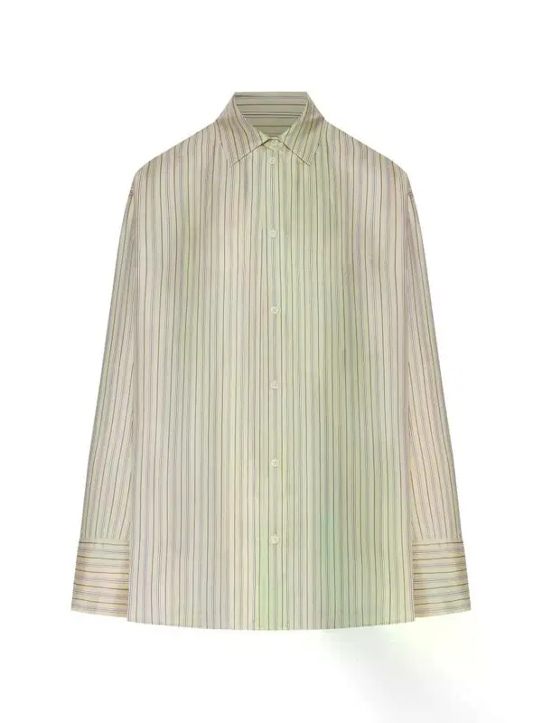 TOTEME Oversized Striped Shirt - Neutrals