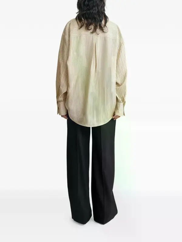 TOTEME Oversized Striped Shirt - Neutrals