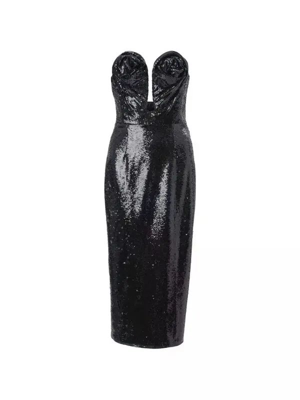 Carolina Herrera U-neck Sequin Midi Dress