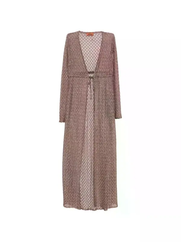 Missoni Tie-waist Textured Coat - Brown