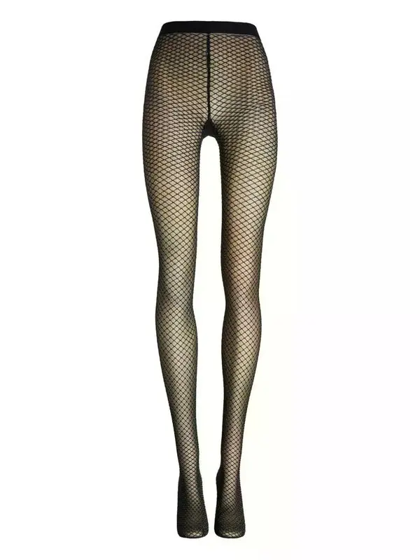 Wolford Shimmer-effect Net Tights - Black