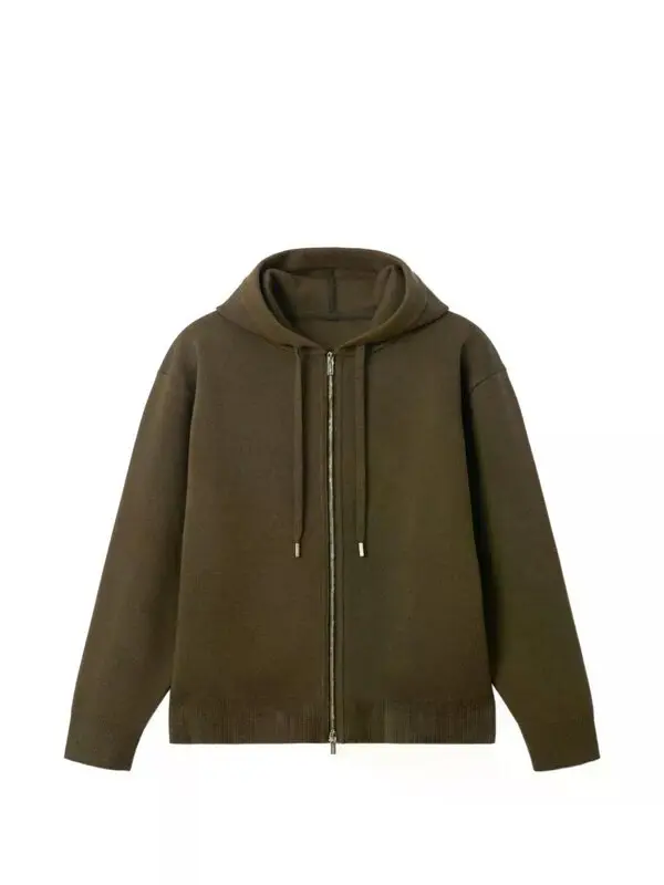 Jacquemus Hooded Pique Zip Cardigan