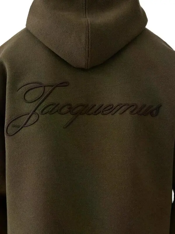 Jacquemus Hooded Pique Zip Cardigan