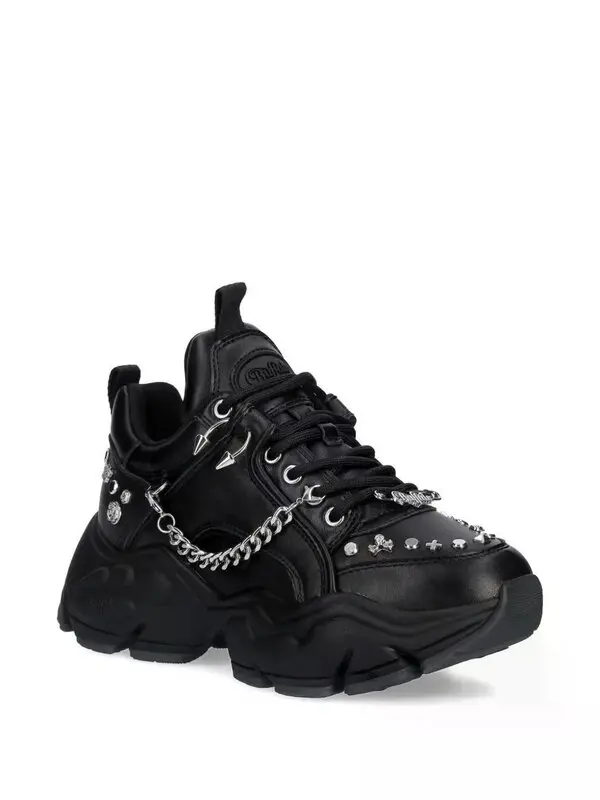 BUFFALO Binary Punk Chain Studded Sneakers