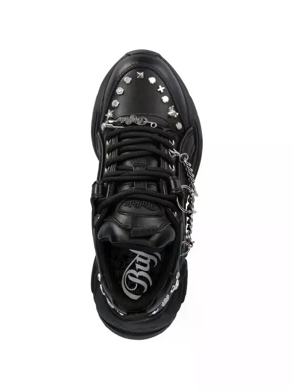 BUFFALO Binary Punk Chain Studded Sneakers