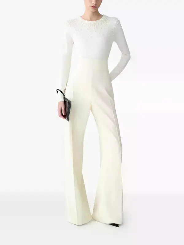 Carolina Herrera Embellished Crew Neck Top