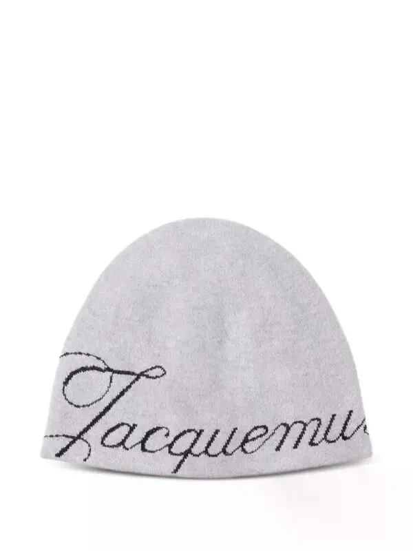 Jacquemus Atelier Logo-letter Beanie - Grey