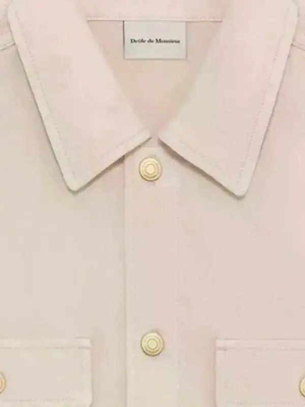 Drole De Monsieur Pocket Button Denim Shirt - Neutrals