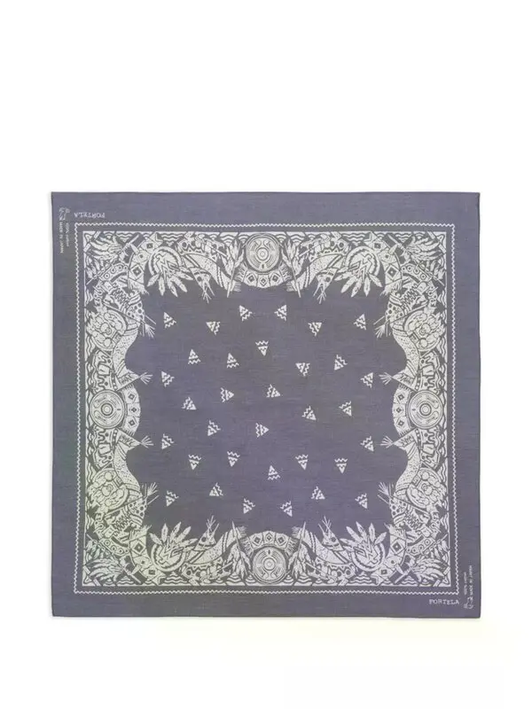 FORTELA Apache-print Cotton Bandana - Blue