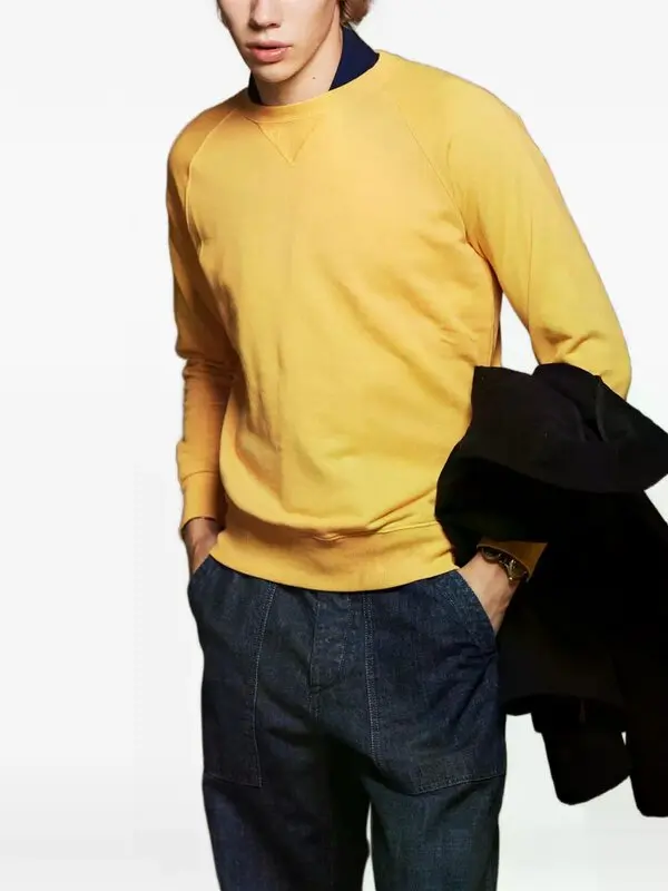 FORTELA Harvard Raglan Crew-neck Sweatshirt - Yellow
