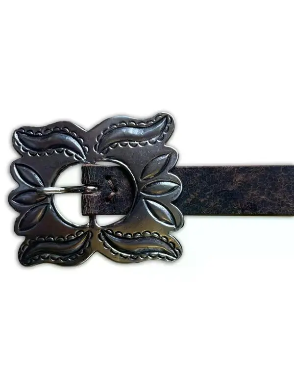 FORTELA Silver-buckle Leather Belt