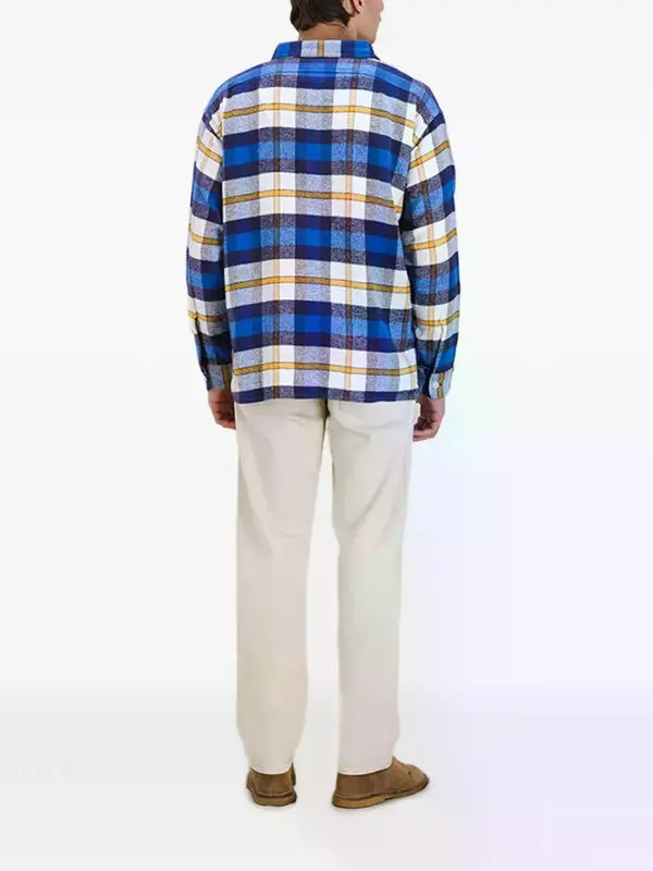FORTELA Mescal Plaid Pattern Shirt - Blue