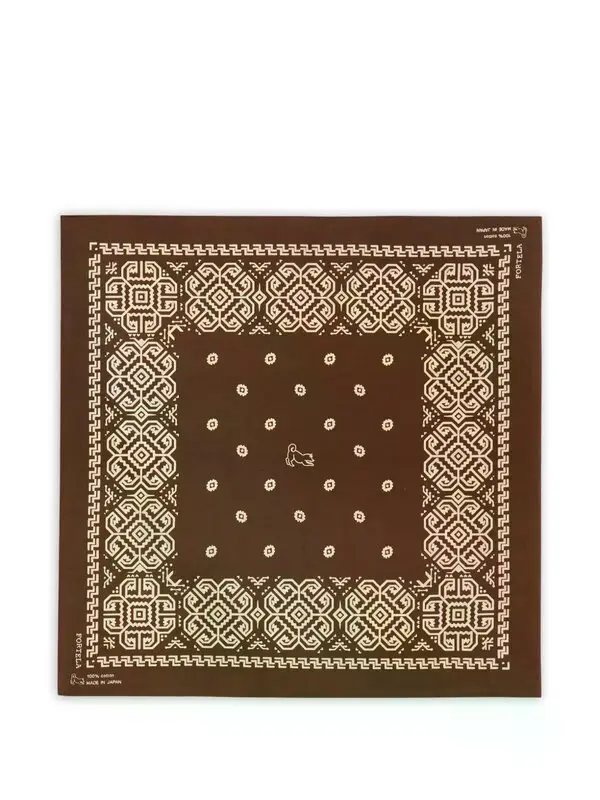 FORTELA Ikara-print Bandana - Brown