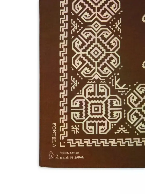 FORTELA Ikara-print Bandana - Brown