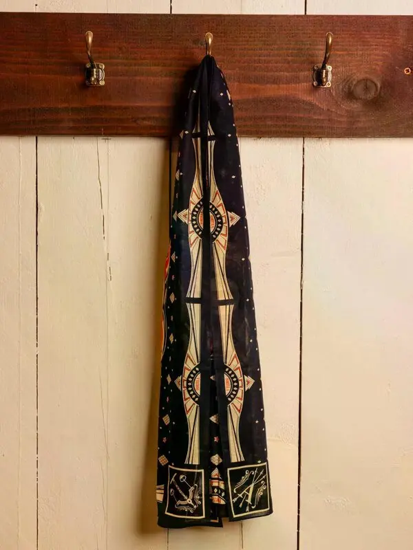 FORTELA Zodiac-print Scarf - Blue