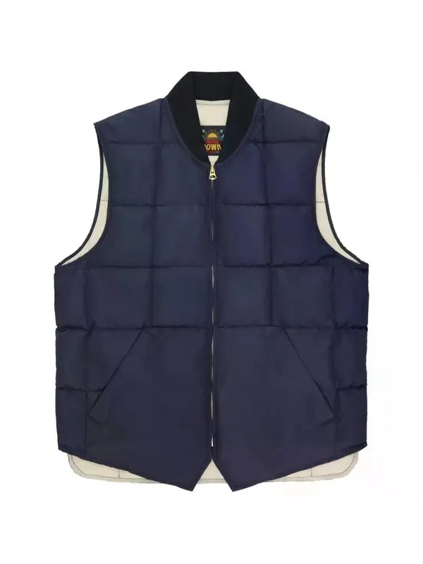 FORTELA Quilted Pattern Gilet - Blue