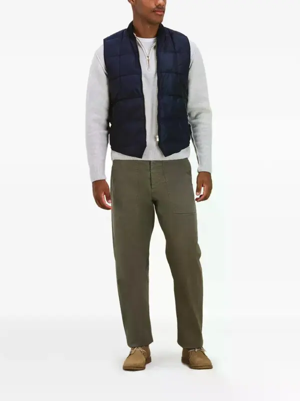 FORTELA Quilted Pattern Gilet - Blue