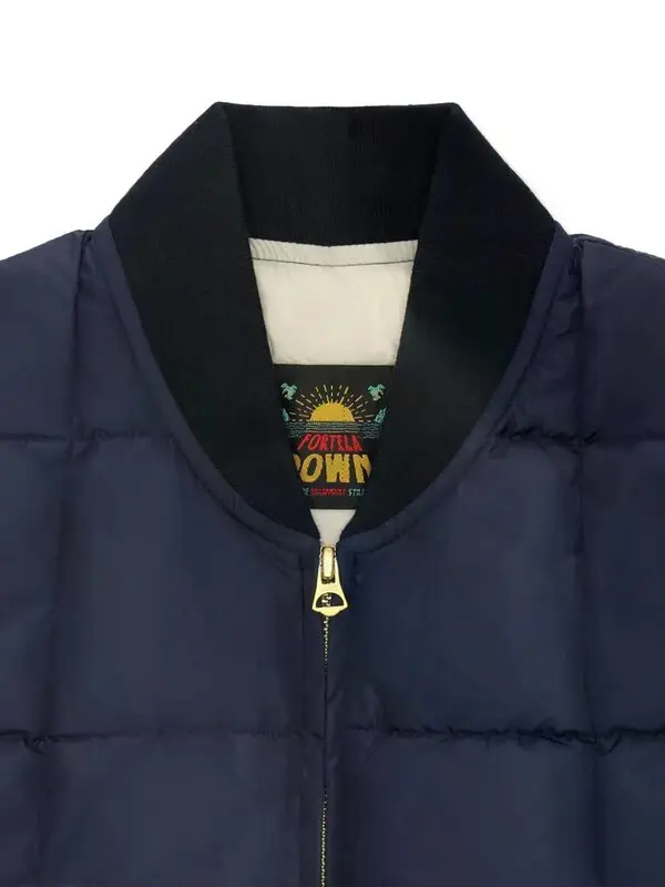 FORTELA Quilted Pattern Gilet - Blue
