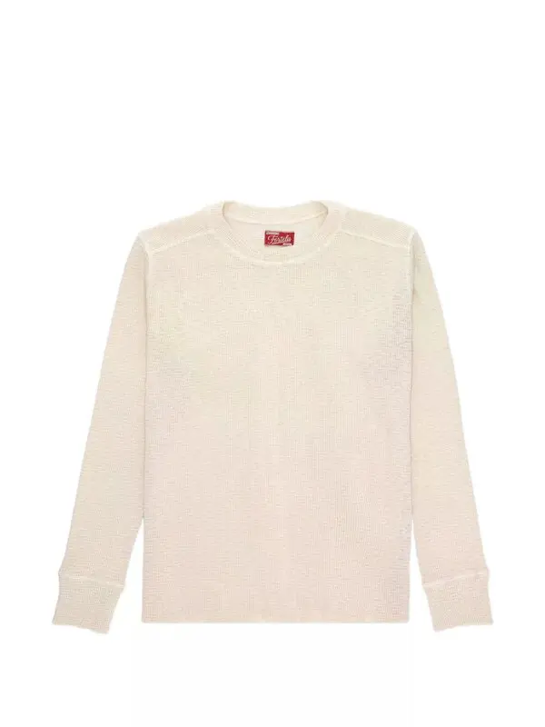 FORTELA Geremia Waffle Ribbed Sweater - Neutrals