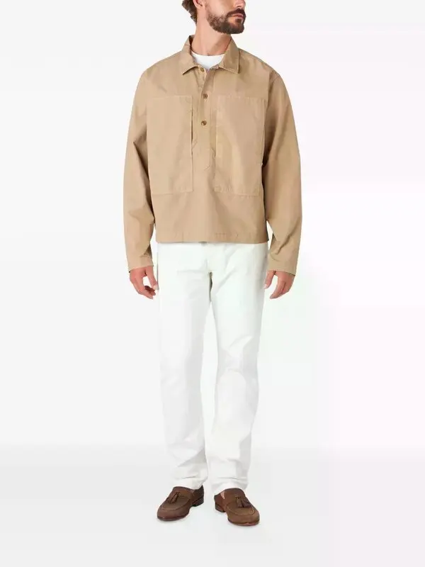FORTELA Fuego Square-pocket Overshirt - Neutrals