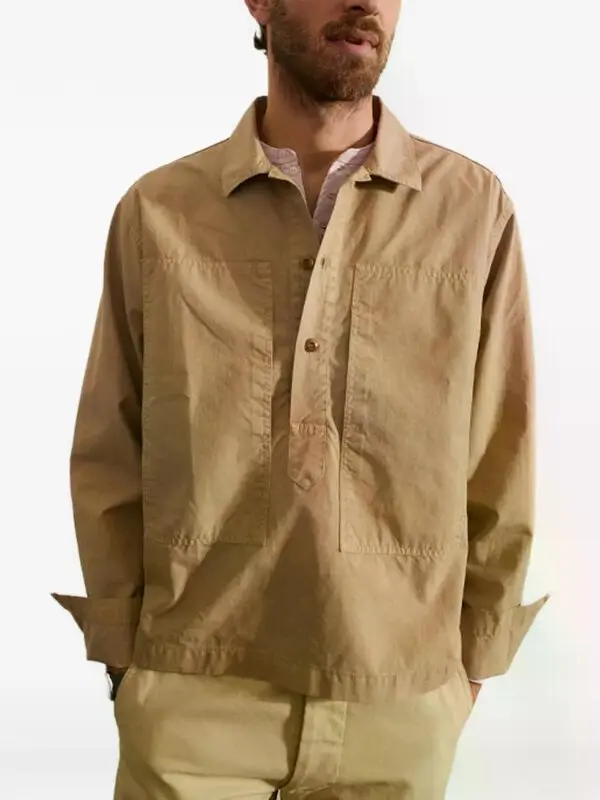 FORTELA Fuego Square-pocket Overshirt - Neutrals