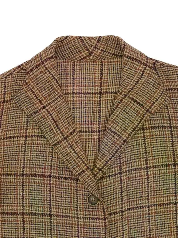 FORTELA Checked Single-breasted Blazer - Brown