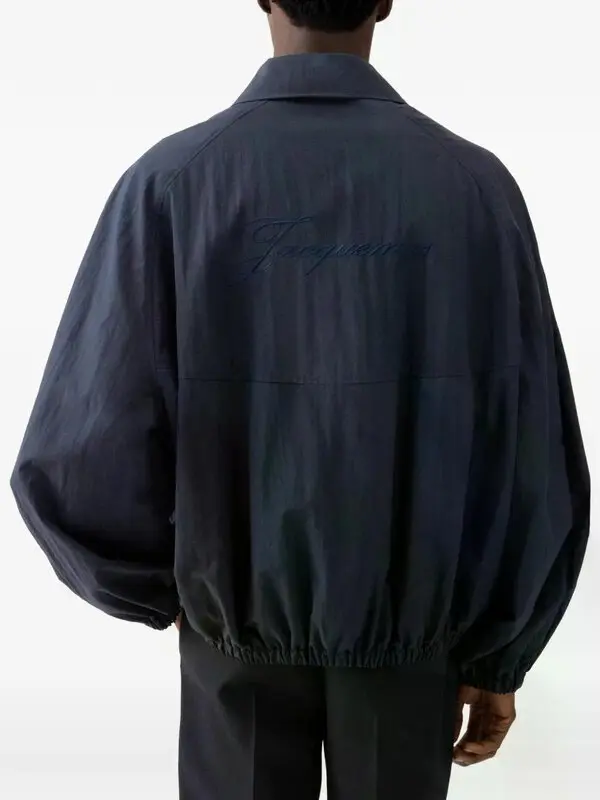 Jacquemus Embroidered Zip Jacket - Blue