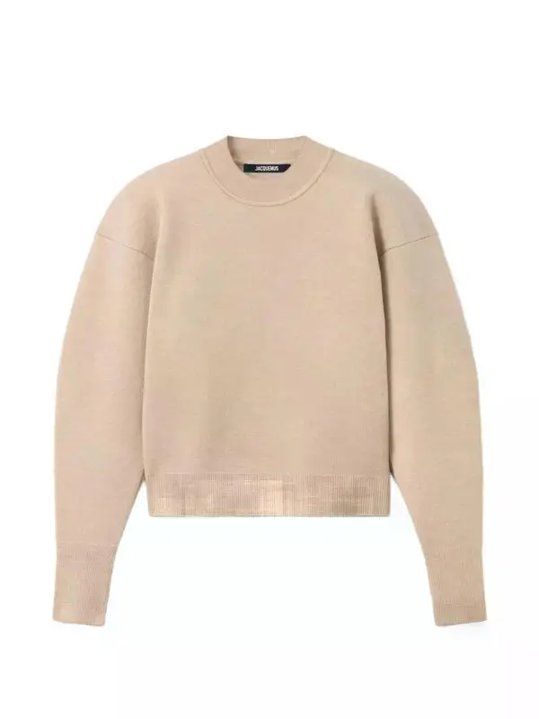 Jacquemus Logo-embroidered Piqué Sweater - Neutrals