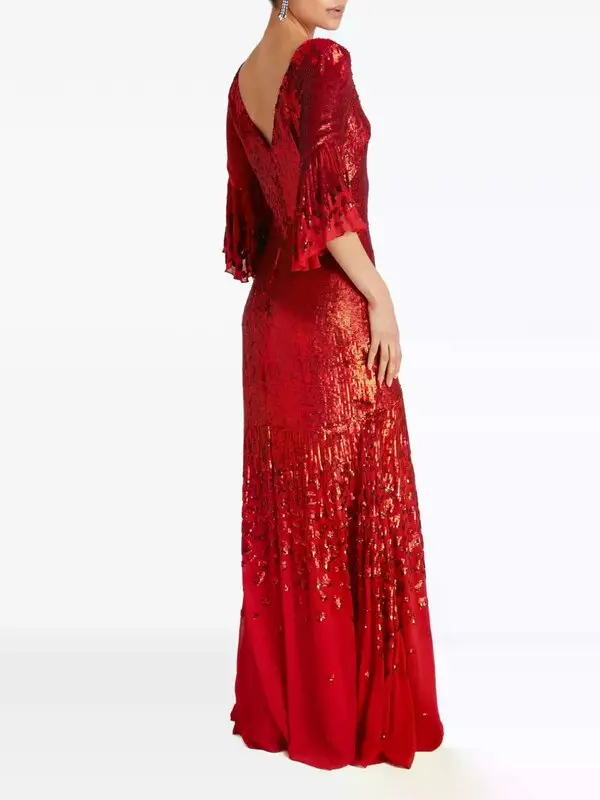 TEMPERLEY LONDON Celestial Sequin-embellished Maxi Dress