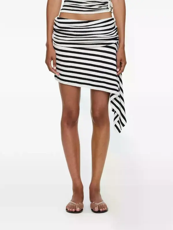 Christopher Esber Striped Draped Mini Skirt