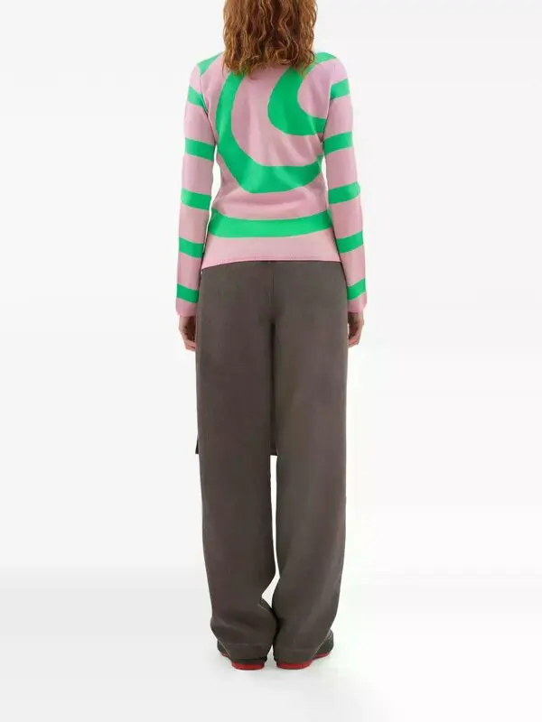 Sunnei Striped Zip Top