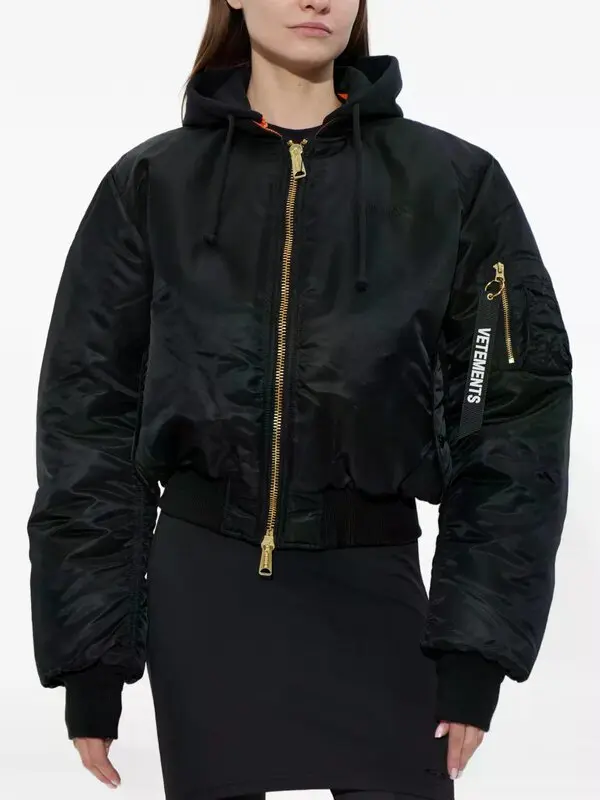 Vetements Hooded Bomber Jacket