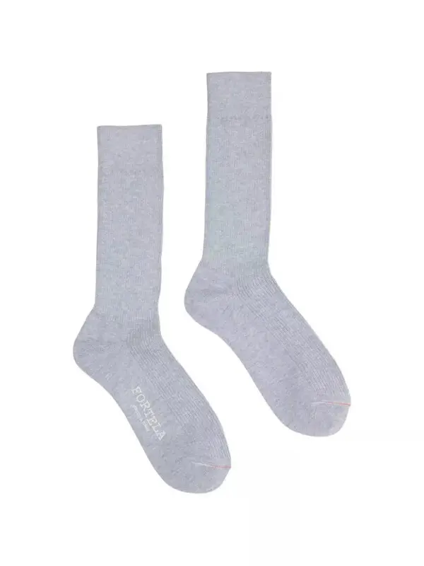 FORTELA Mid-length Ribbed Socks - Grey
