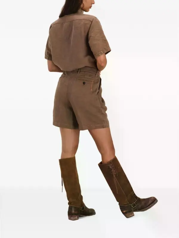 FORTELA Button-fastening Shorts - Brown