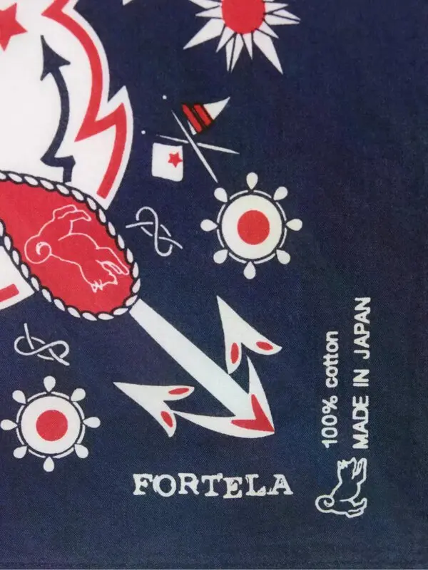 FORTELA Anchor Star Cotton Bandana - Blue
