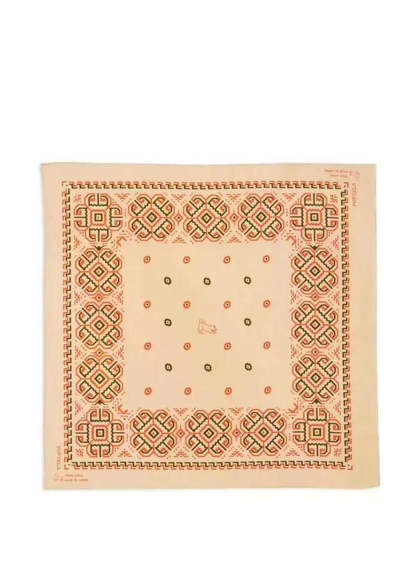 FORTELA Ikara-printed Cotton Bandana - Neutrals