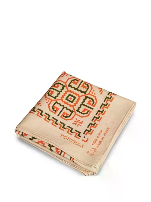 FORTELA Ikara-printed Cotton Bandana - Neutrals