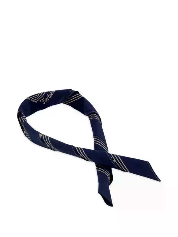 FORTELA Bird-motif Bandana - Blue