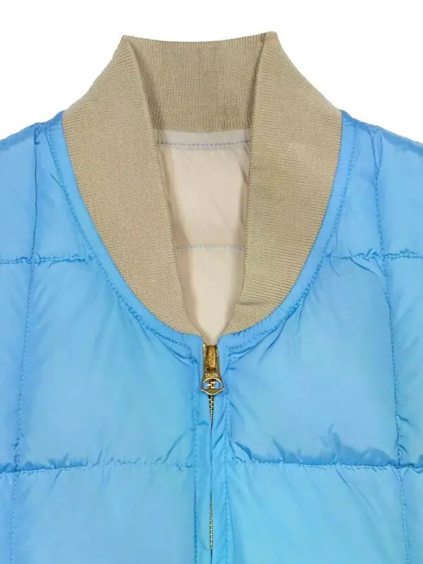 FORTELA Zip-fastening Quilted Gilet - Blue