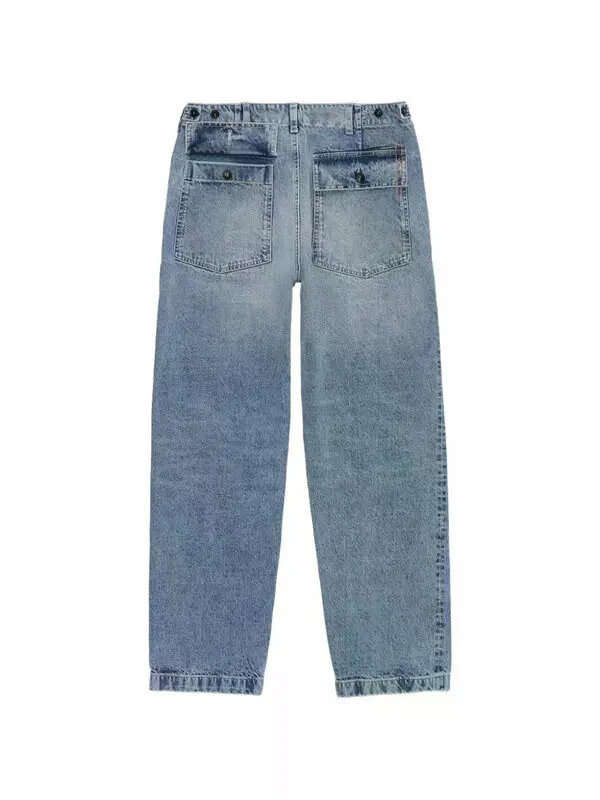 FORTELA Bleach-wash Straight Jeans