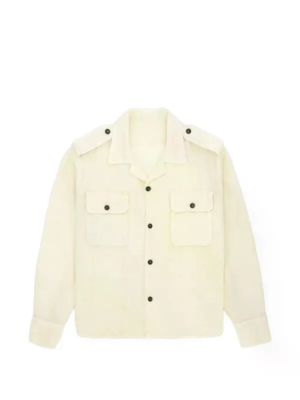 FORTELA Bonnie Epaulettes Pocket Shirt - Neutrals