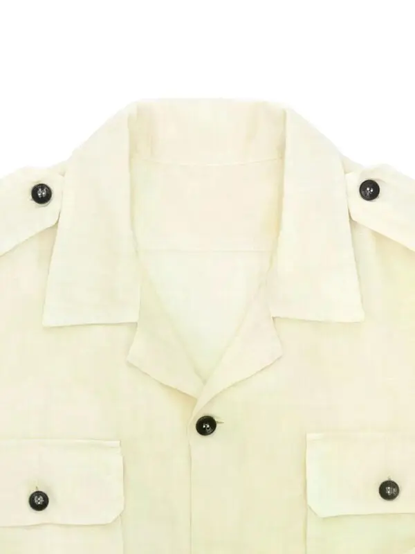 FORTELA Bonnie Epaulettes Pocket Shirt - Neutrals