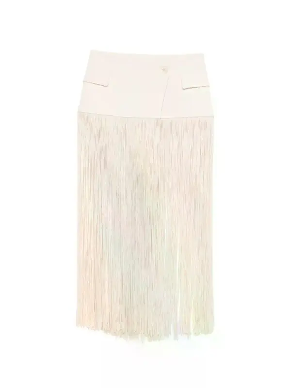 Patrizia Pepe Fringe Wrap Belt - Neutrals