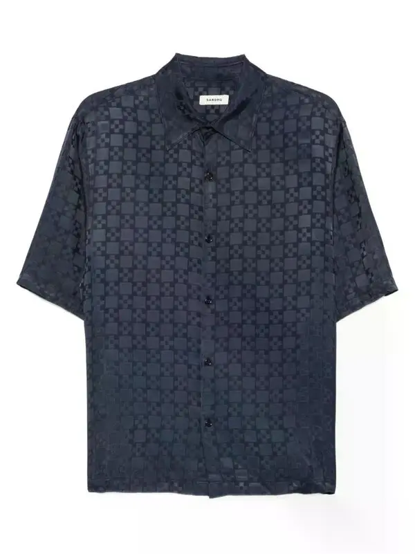 Sandro Check-pattern Shirt - Blue