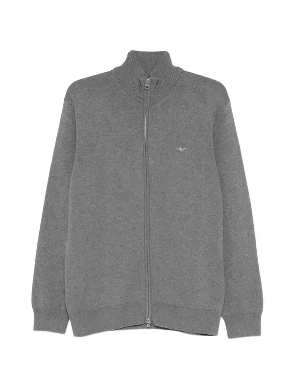 Gant Zip-up Cotton Cardigan