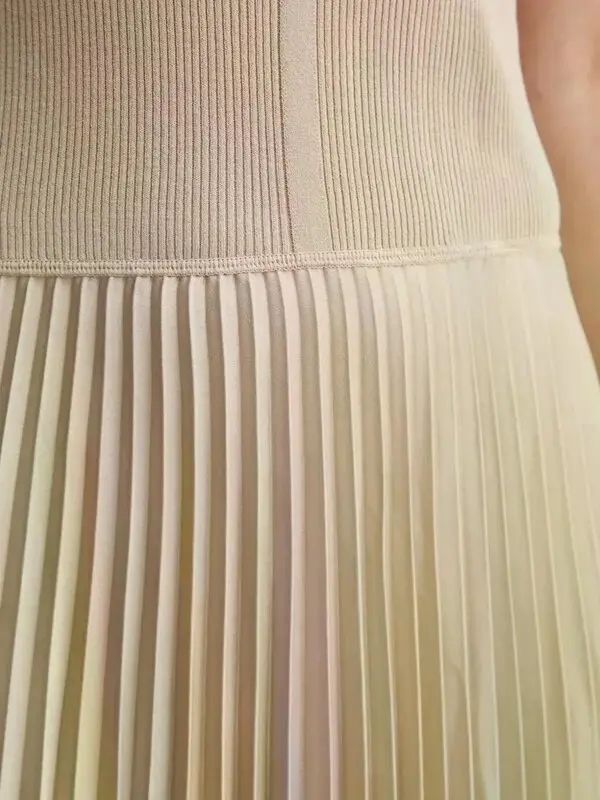 BOSS Ribbed Pleated Skirt Dress