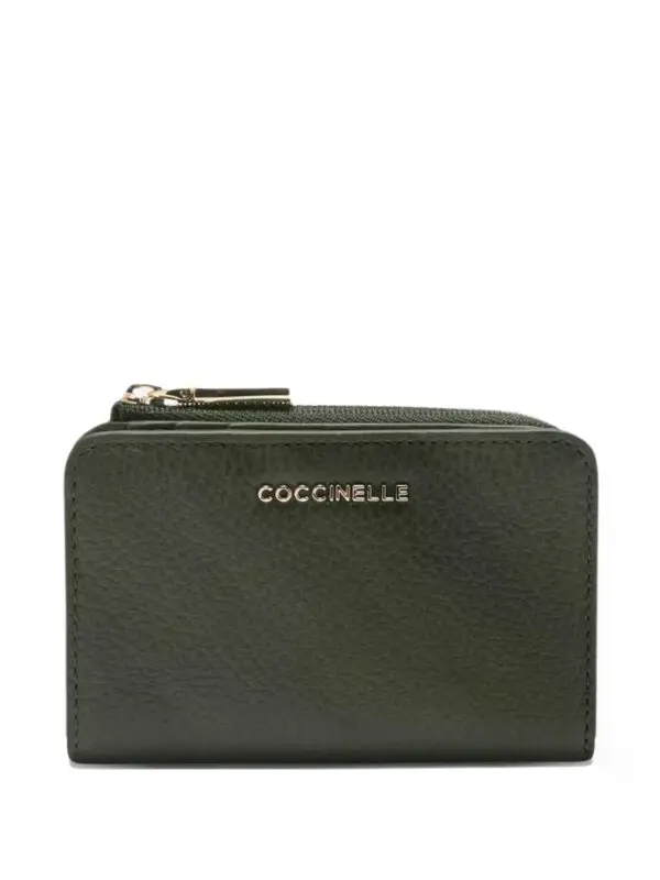 COCCINELLE Leather Zip Wallet - Green